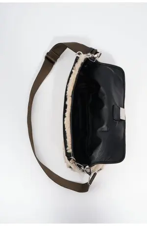 Bimba Y Lola Large Fur Flap Pocket Bag