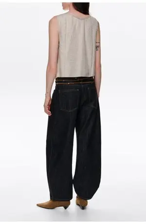 Bimba Y Lola Lingerie-style Lace Trim Tank Top