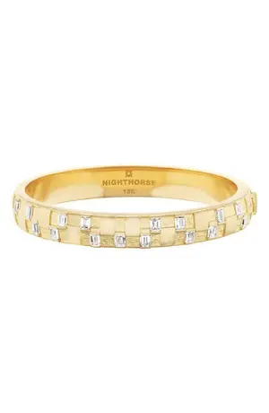 NIGHTHORSE Basketweave 18k Gold Bracelet - Diamond