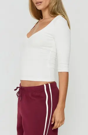 Princess Polly Baseline Rib V-neck Tee