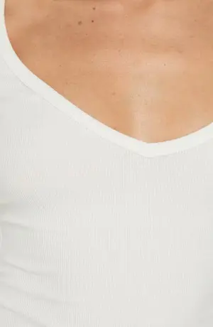 Princess Polly Baseline Rib V-neck Tee