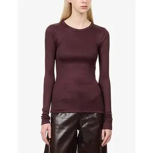 AGOLDE Delphi Slim Ribbed Jersey Top