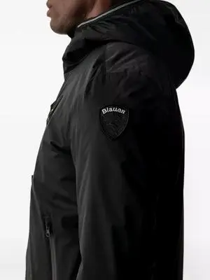 BLAUER. Logo-patch Hooded Jacket