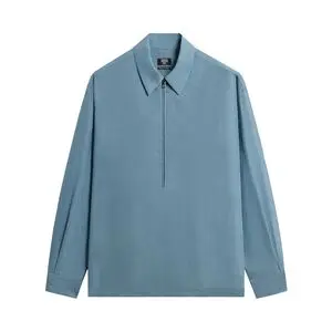 Kith Giorgio Armani & Quarter-zip Shirt 'flint Stone - Grey
