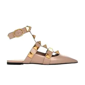 Valentino Garavani Garavani Wmns Roman Stud Calfskin Low Ballet Flat