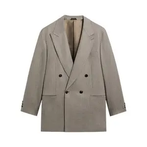 Kith Giorgio Armani & Virgin Wool Double-breasted Blazer 'falcon - Grey
