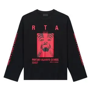 RtA Marceau Oversized Long-sleeve Tee Payday - Black