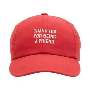 AMI Paris Cotton "thank You For Being A Friend" Cap 'ruby Washed