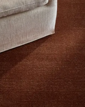 Quince Mercer Ribbed Hand-loomed Wool Rug - Dark Chestnut
