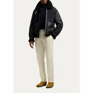 Ralph Lauren Purple Label Lutton Shearling Aviator Jacket - Multicolor