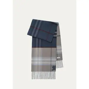 Burberry Contrast Check Cashmere Scarf