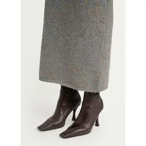 Proenza Schouler 60mm Trap Stretch Leather Ankle Boots - Umber