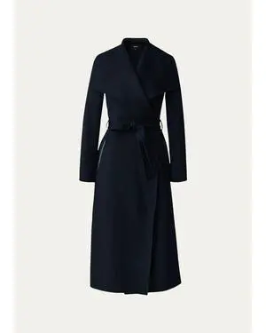 Mackage Mai Long Wool Wrap Coat - Black