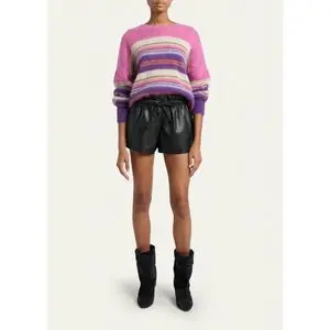 Isabel Marant Étoile Drussell Striped Mohair Knit Oversized Sweater