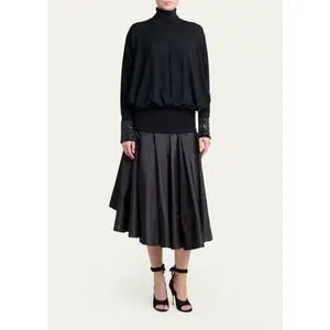 Valentino Garavani Turtleneck Sequined Balloon Sweater