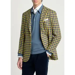 Kiton Cashmere Houndstooth Two-button Sport Coat