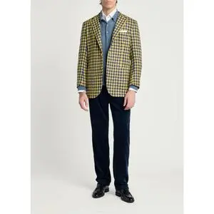 Kiton Cashmere Houndstooth Two-button Sport Coat