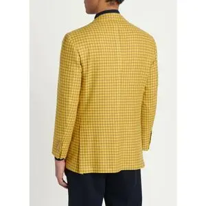 Kiton Cashmere Check Two-button Sport Coat