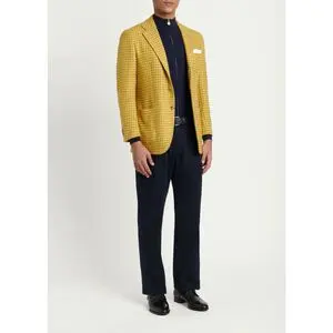Kiton Cashmere Check Two-button Sport Coat