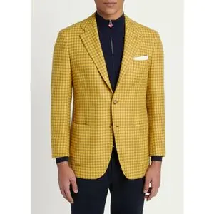 Kiton Cashmere Check Two-button Sport Coat