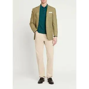 Kiton Cashmere Long-sleeve Knit Polo Shirt