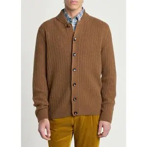 Kiton Cashmere Rib Cardigan Sweater