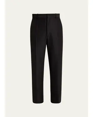 Bottega Veneta Wool Mohair Flat-front Trousers