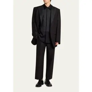 Bottega Veneta Wool Mohair Flat-front Trousers