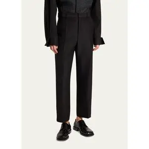 Bottega Veneta Wool Mohair Flat-front Trousers