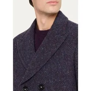 Massimo Alba Oltremare Wool Double-breasted Overcoat