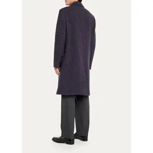 Massimo Alba Oltremare Wool Double-breasted Overcoat