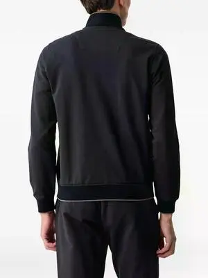 AERONAUTICA MILITARE Logo-embroidered Zip-up Sweatshirt - Black