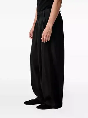 Yohji Yamamoto Pleated Wide-leg Wool Trousers