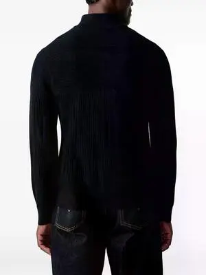Armani Exchange Ribbed Quarter-zip Sweater