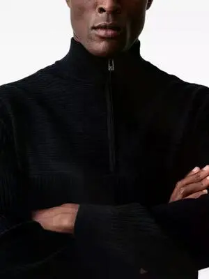Armani Exchange Ribbed Quarter-zip Sweater