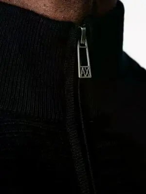 Armani Exchange Ribbed Quarter-zip Sweater