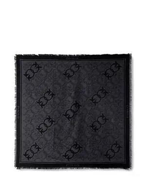 Pinko Monogram-print Scarf - Black
