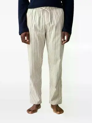 Lindbergh Striped Drawstring Pajamas - Neutrals