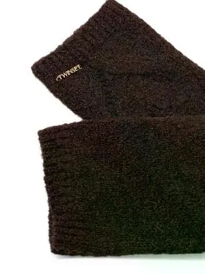 TWINSET Logo-plaque Long-length Gloves - Brown