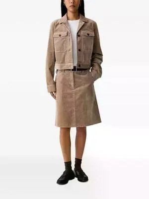 Marc O'polo Corduroy A-line Midi Skirt - Neutrals