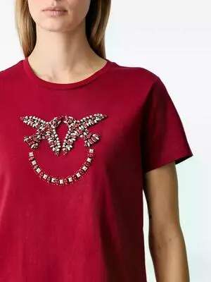 Pinko Love Birds Crystal-embellished T-shirt