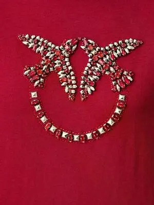 Pinko Love Birds Crystal-embellished T-shirt