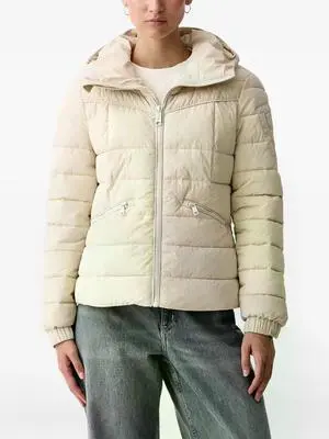 AERONAUTICA MILITARE Quilted Hooded Jacket - Neutrals