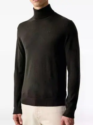 Armani Exchange Roll-neck Logo-embroidered Sweater