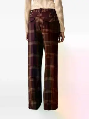 Lola Casademunt Check-pattern Wide-leg Trousers