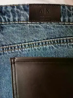 Armani Exchange Oversized Faded Straight-leg Jeans