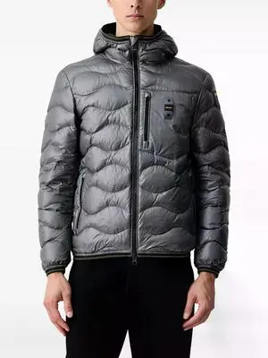 BLAUER. Wave-quilted Hooded Jacket