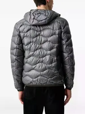 BLAUER. Wave-quilted Hooded Jacket