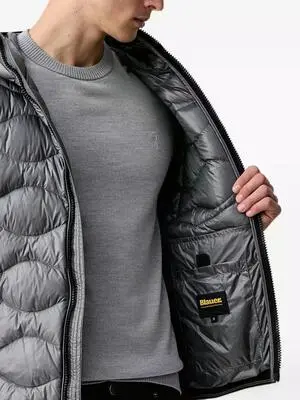 BLAUER. Wave-quilted Hooded Jacket