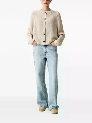 Marc O'polo Raglan-sleeve Cotton Cardigan - Neutrals